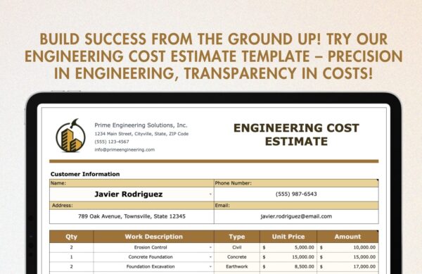 Engineering Cost Estimate – E GRAHOK