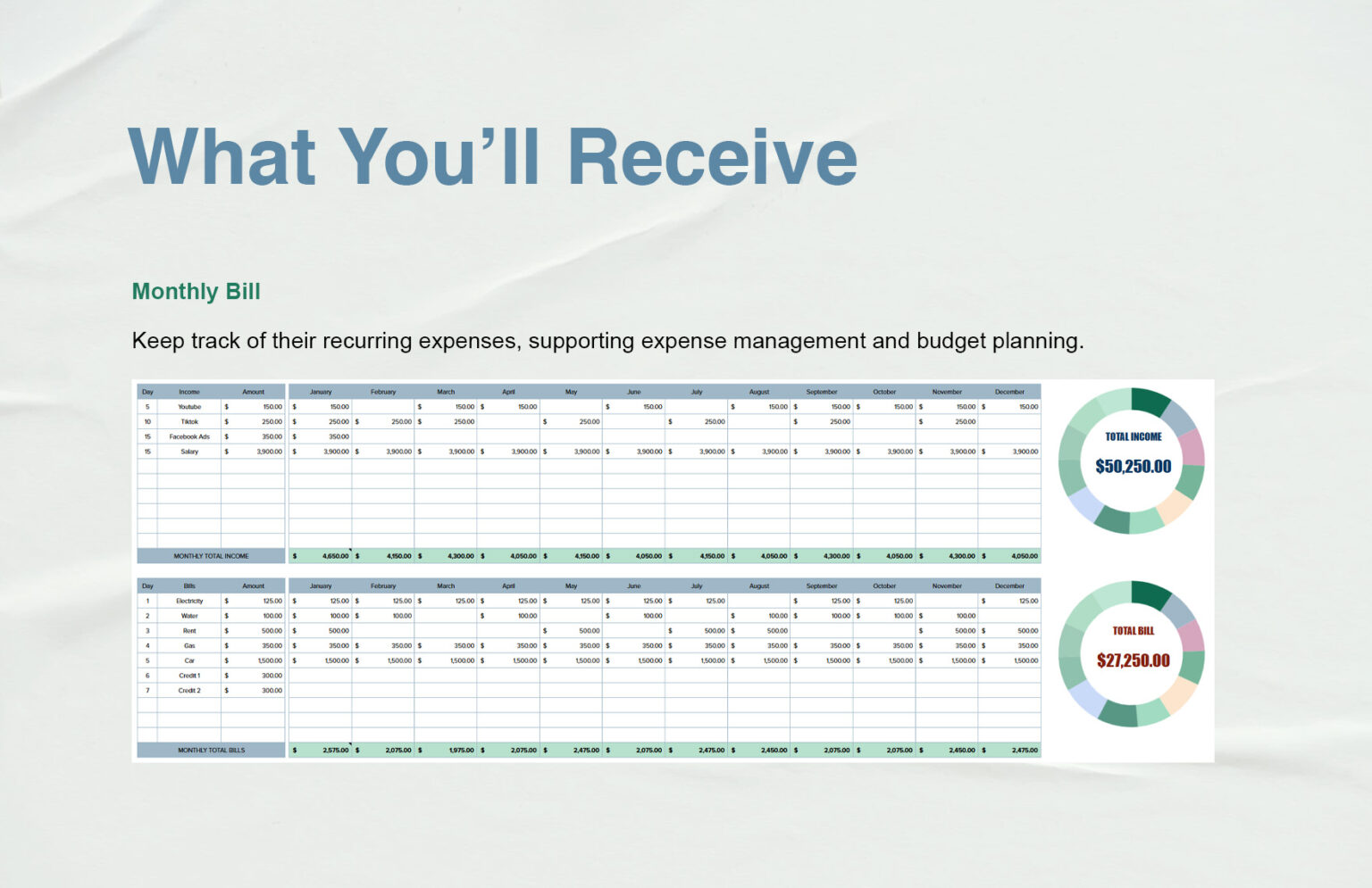 Monthly Bill – E GRAHOK
