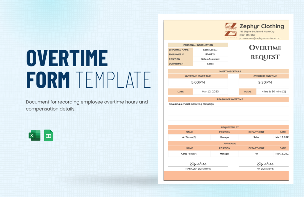 Overtime Form – E GRAHOK